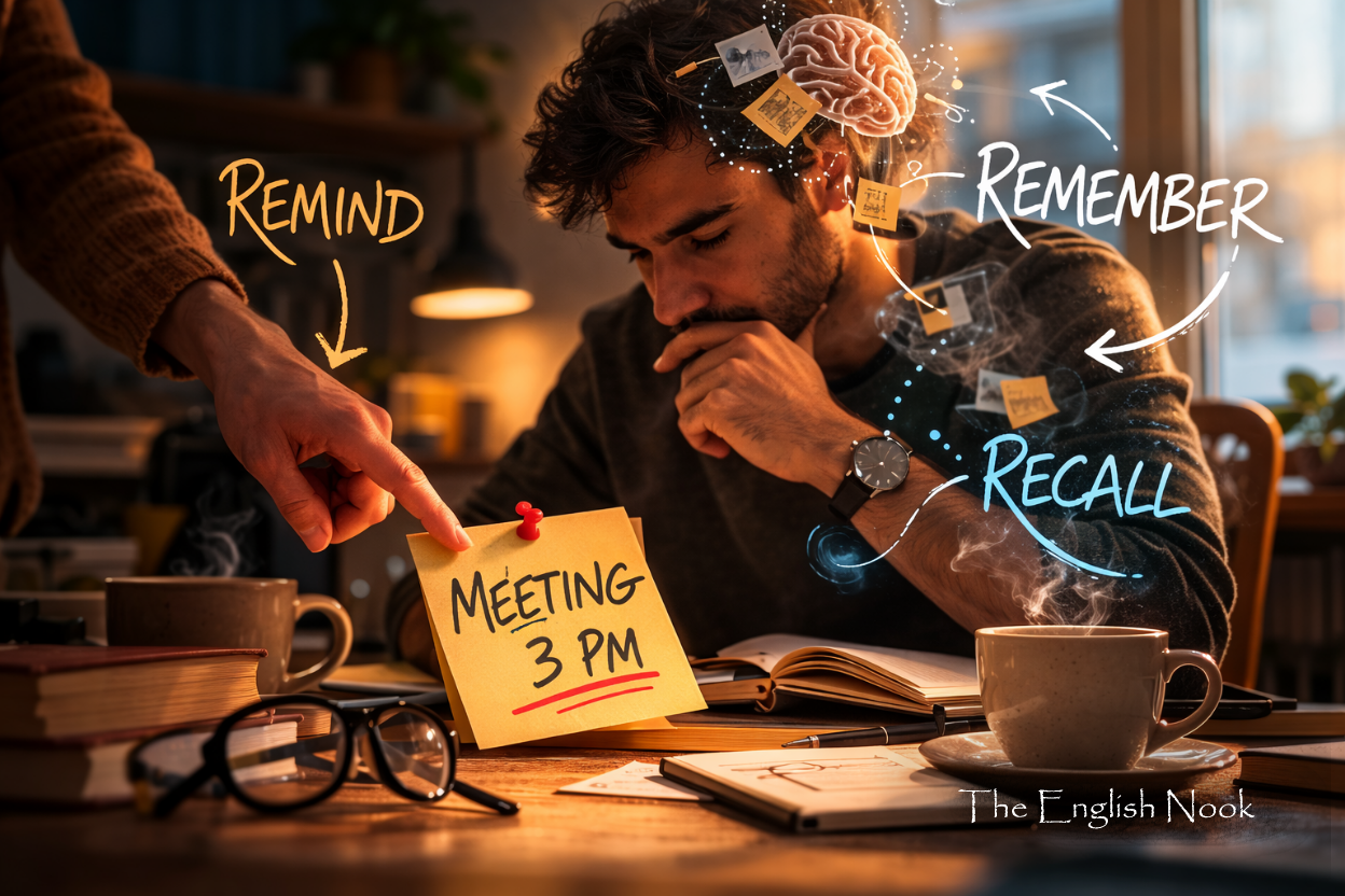 Remember vs Remind: Entendiendo la Diferencia (and Where “Recall” Fits ...